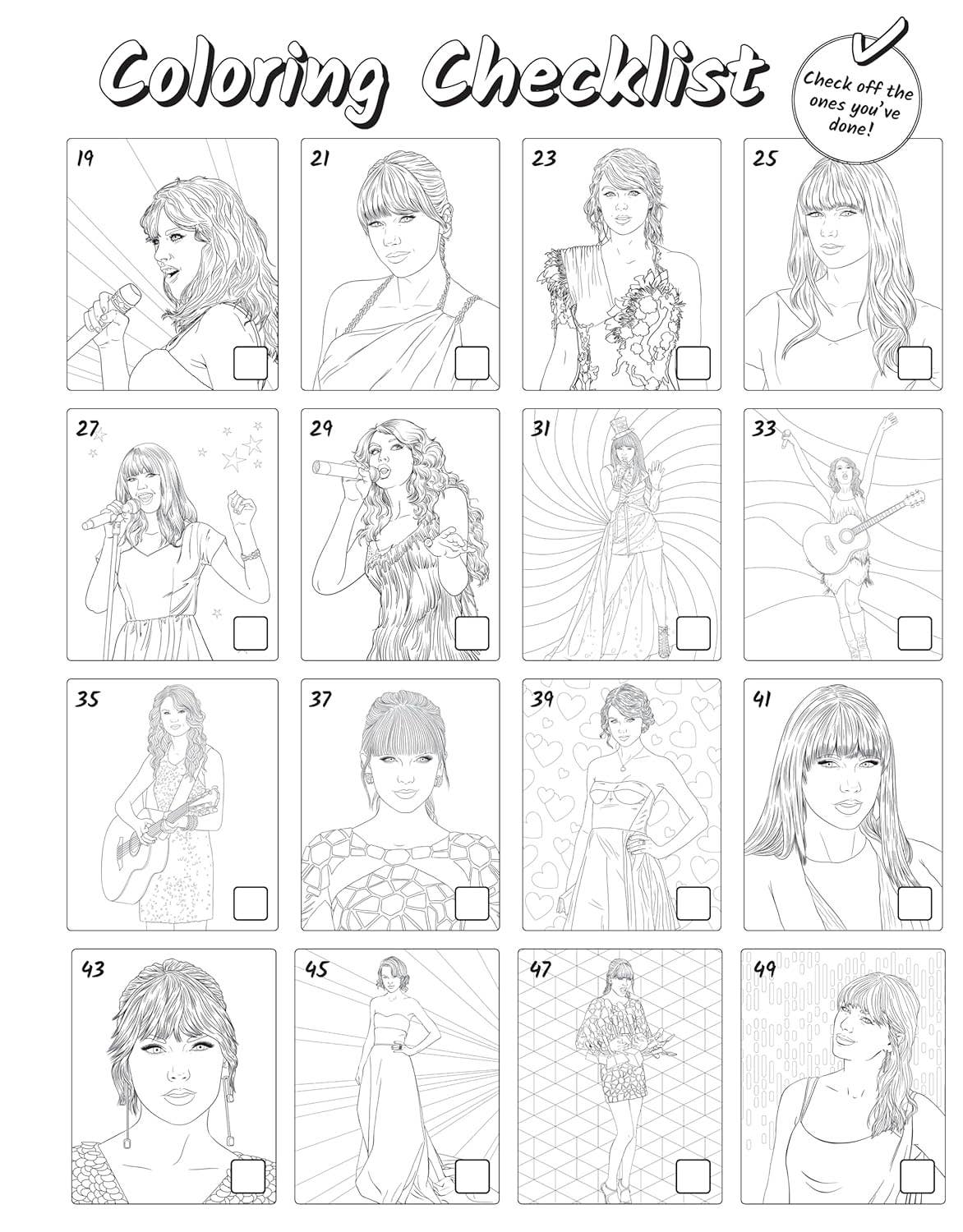 printable coloring pages of taylor swift