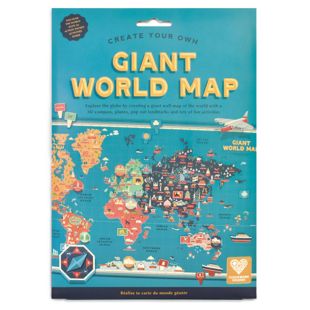 Create Your Own Giant World Map Kit – bubblegum market
